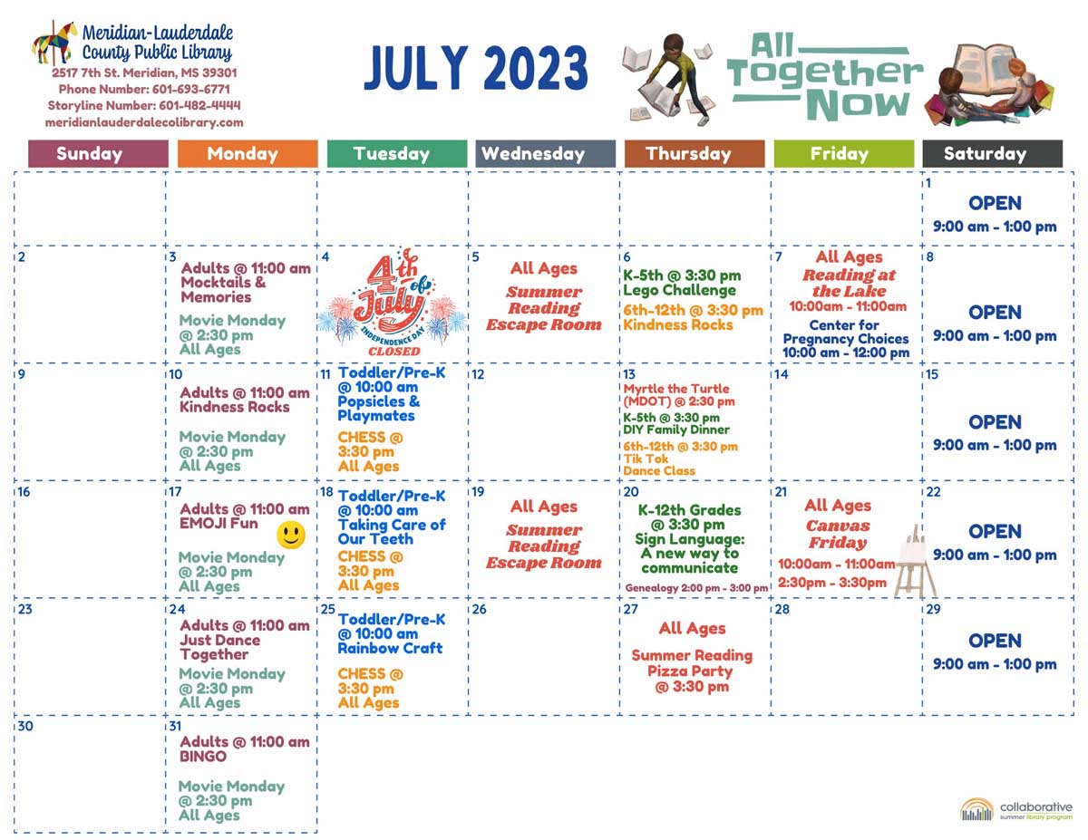 Library summer activities kick off June 2 | Meridian Star