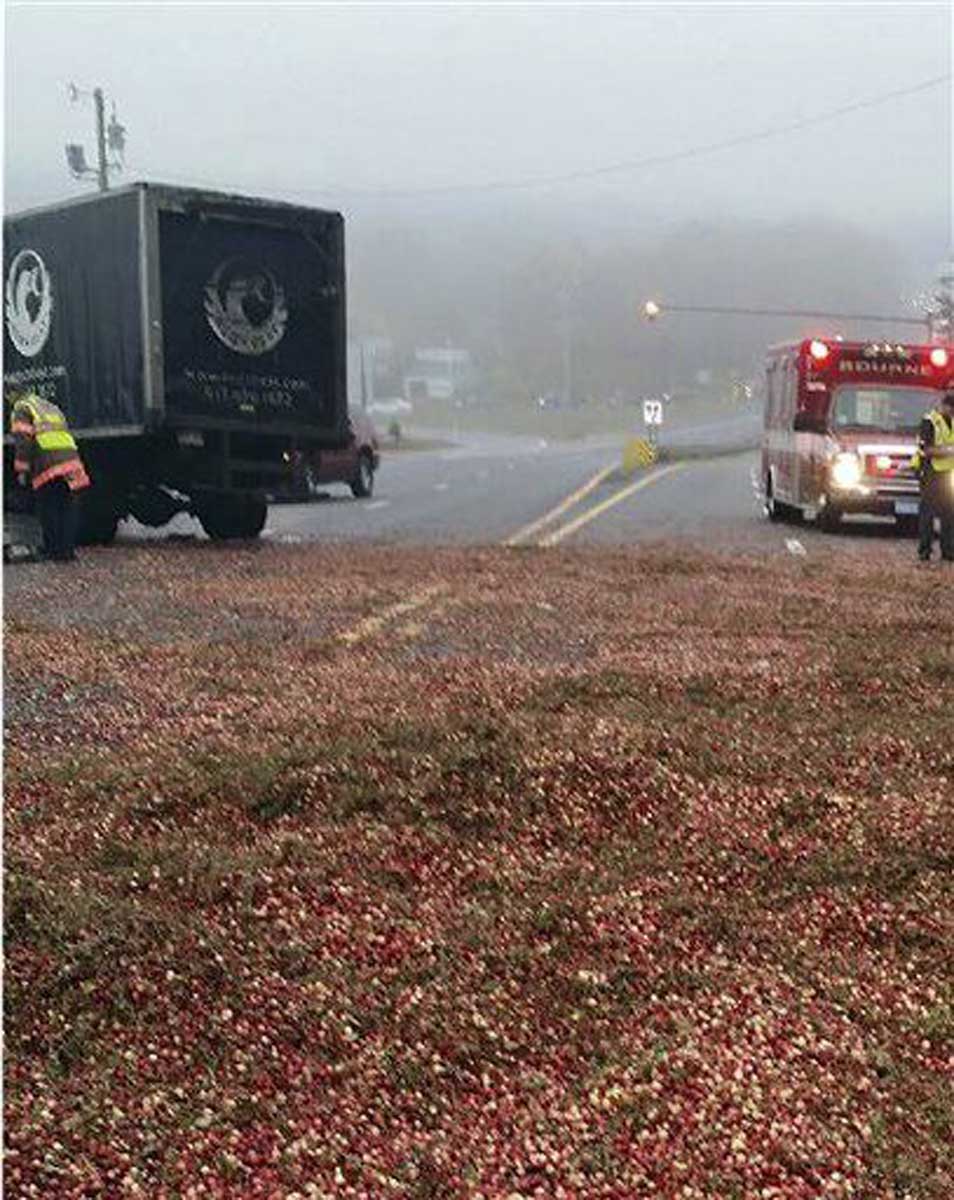 Truck spills cranberries in accident on Cape Cod bridge - Meridian Star ...