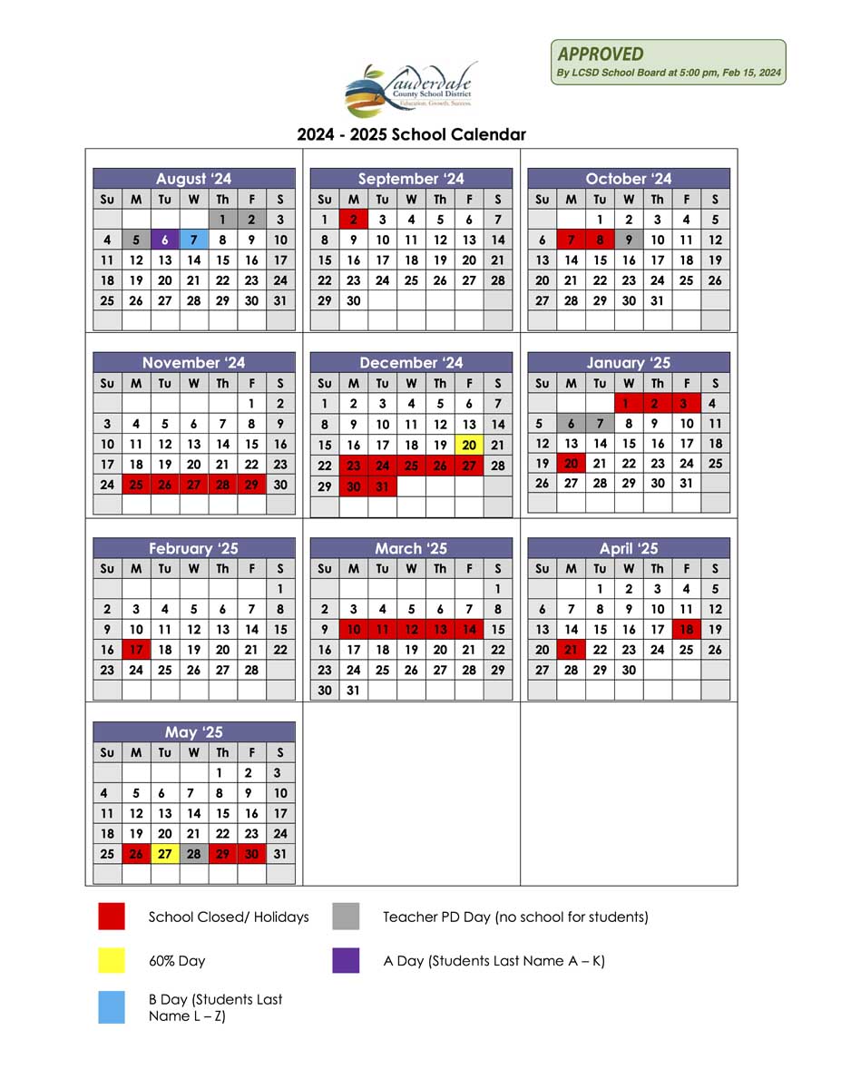 LCSD board approves next year’s calendar | Meridian Star