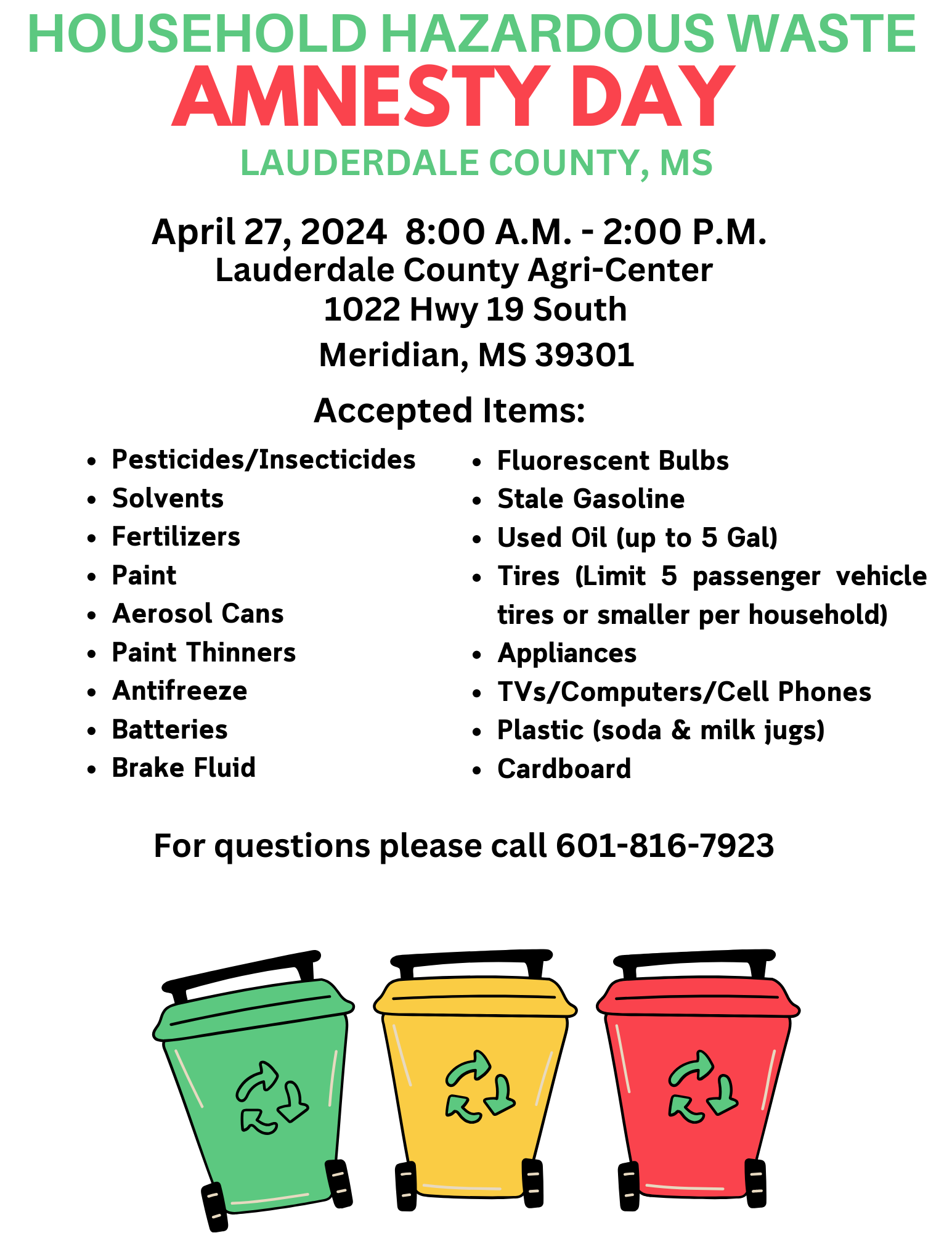 County holds amnesty day for hazardous waste | Meridian Star